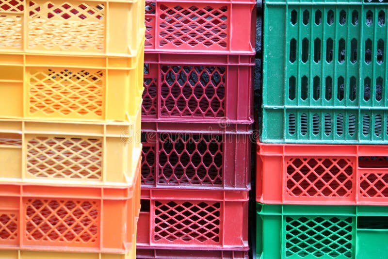 Colored crates stock image. Image of color, wholesale - 13381909