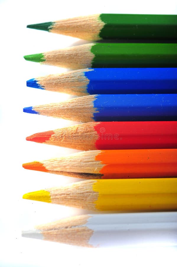 Colored crayons stock photo. Image of drawing, brown - 38378424