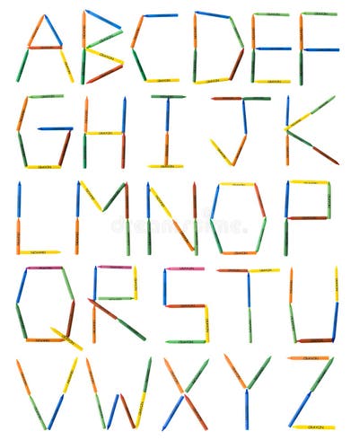 Colored Crayons Alphabet stock image. Image of blue, font - 701767