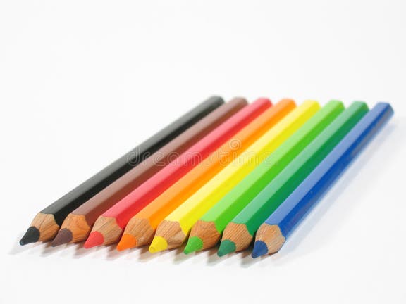 Colored Crayons II stock photo. Image of lines, brown, colour - 18052