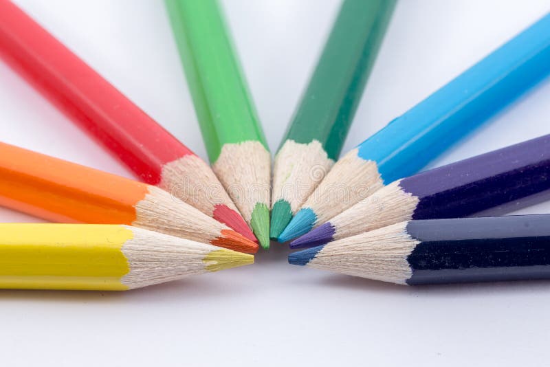 Colored crayons stock image. Image of education, colored - 42986557