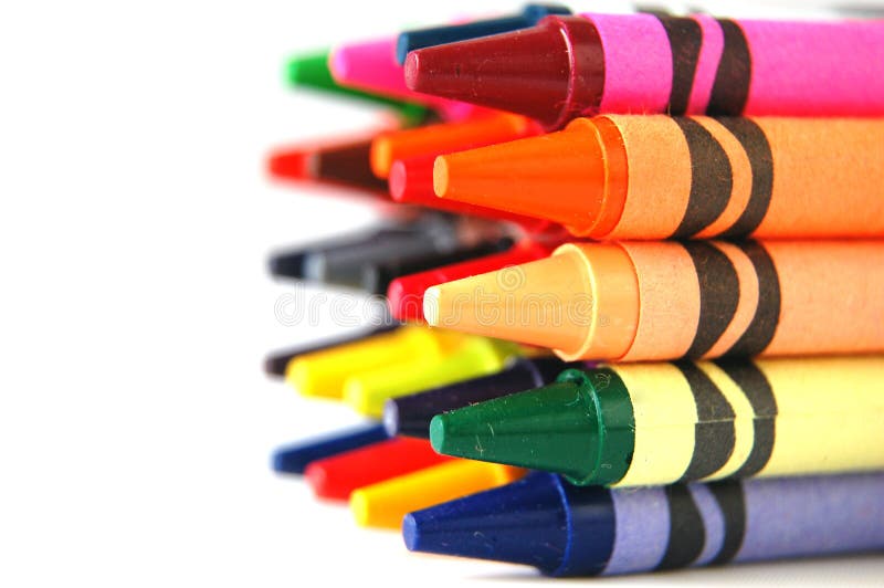 Colored Crayons stock photo. Image of closeup, vibrant - 38482624
