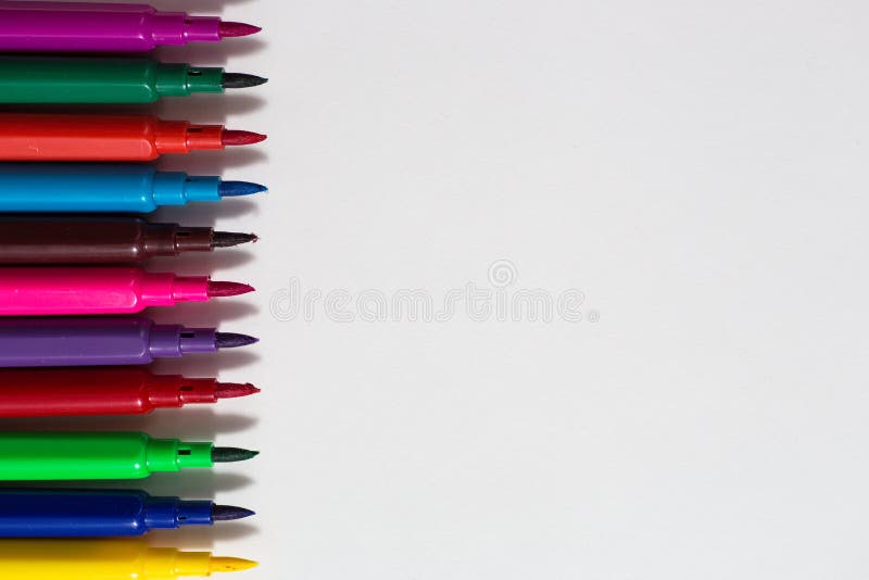 Colored Crayons and a Sheet of Paper, Notebook Concept Creativity Stock ...