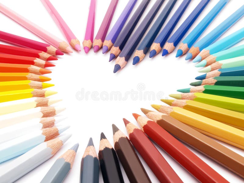Coloured Pencils Heart Shape Stock Photo - Image of create, arrange ... Coloured Pencils Heart Shape Stock Photo - Image of create, arrange ...