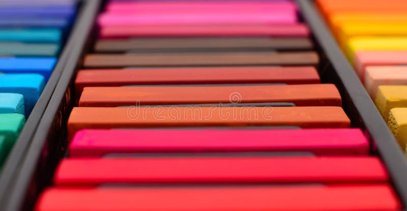 Colored Crayons of Soft Pastels Stock Photo - Image of stick, paint ...