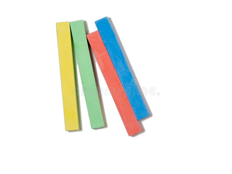 Colored Crayons on a White Background. Drawing with Chalk Stock Image ...