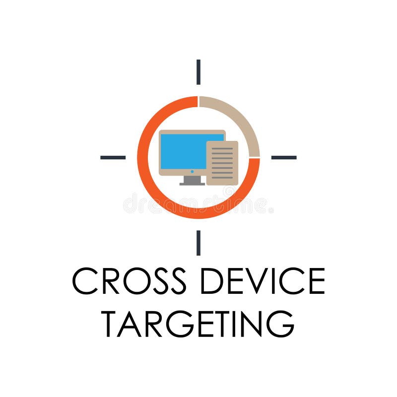 Colored Cross Device Targeting Illustration. Element of Marketing and ...