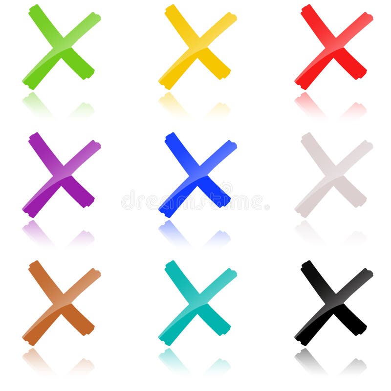 Colored crosses collection stock vector. Illustration of agreed - 98794838