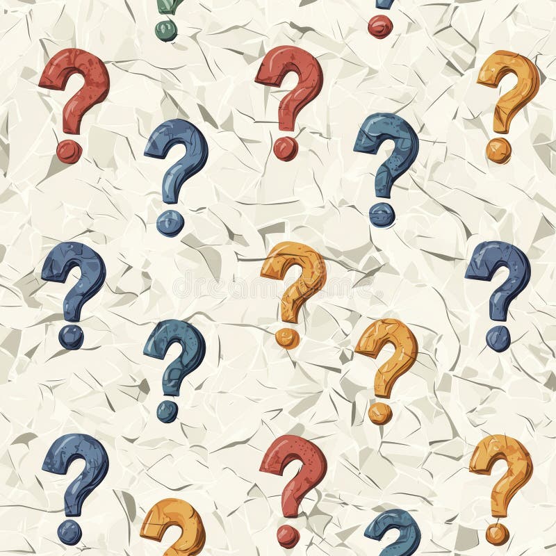 Colored Crumpled Paper with Question Marks is a Background for Quizzes ...