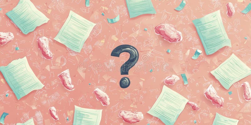 Colored Crumpled Paper with Question Marks is a Background for Quizzes ...