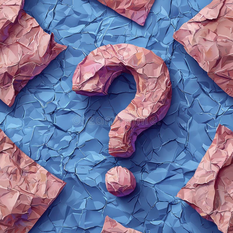 Colored Crumpled Paper with Question Marks is a Background for Quizzes ...