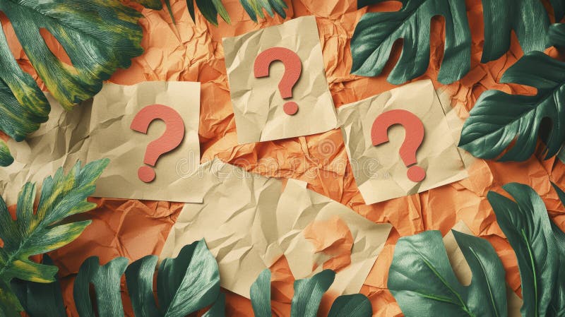 Colored Crumpled Paper with Question Marks is a Background for Quizzes ...