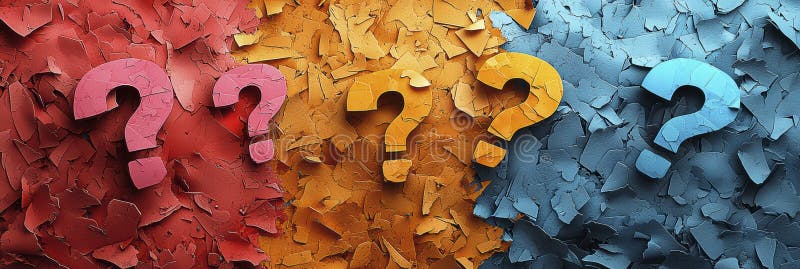 Colored Crumpled Paper with Question Marks is a Background for Quizzes ...