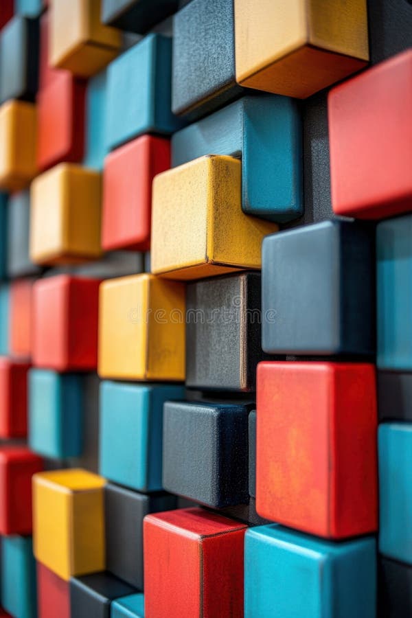 Colored Cube Arrangement, a Lively Display of Colorful Cubes in ...