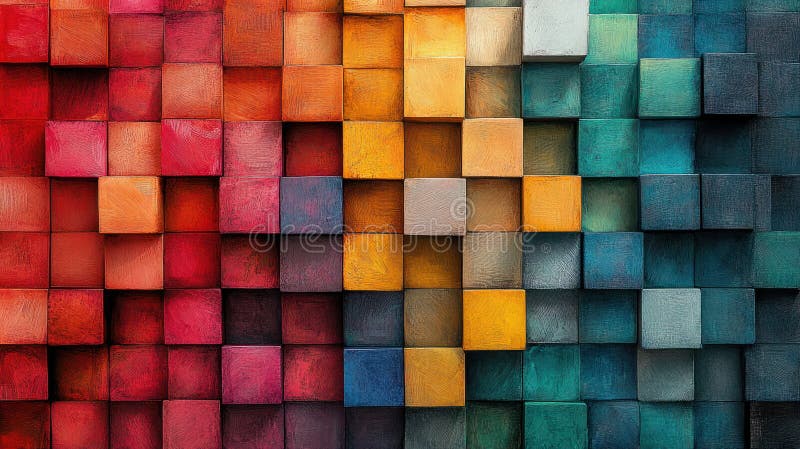 Colored Cube Arrangement, a Lively Display of Colorful Cubes in ...