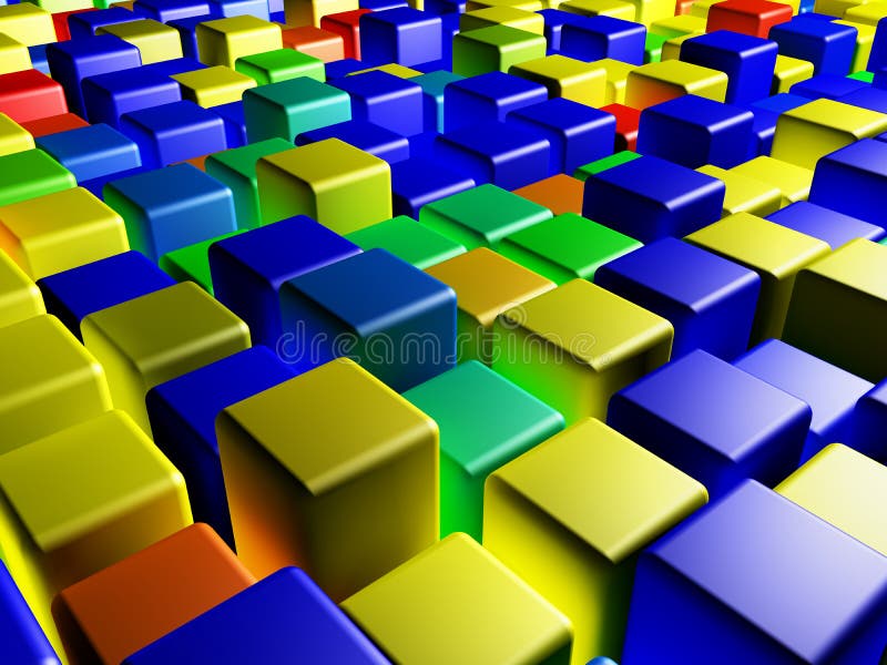 Colored cubes stock illustration. Illustration of colorful - 41340658
