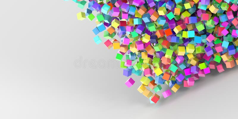 Colored cubes background stock illustration. Illustration of concept ...