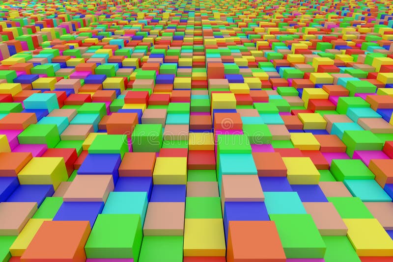 Colored cubes stock illustration. Illustration of geometric - 56678915