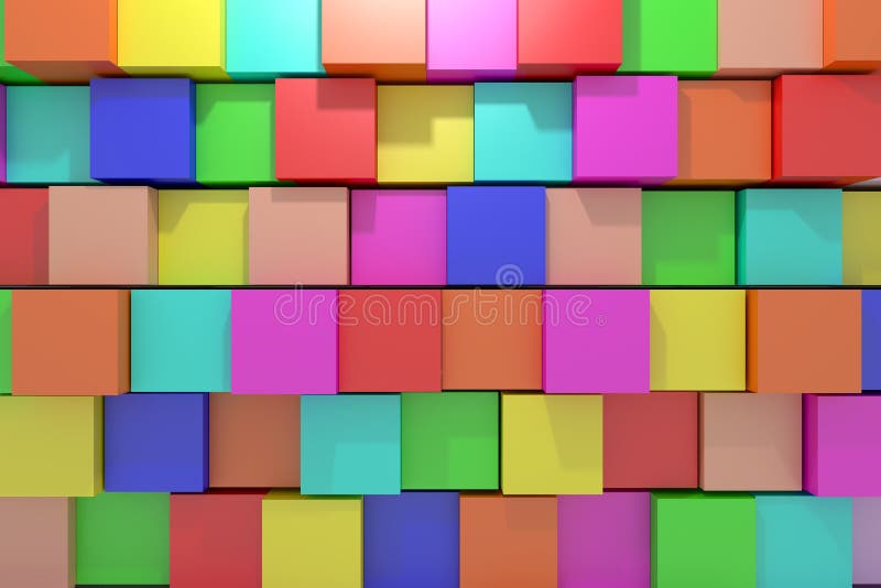 Colored cubes stock illustration. Illustration of structure - 57265406