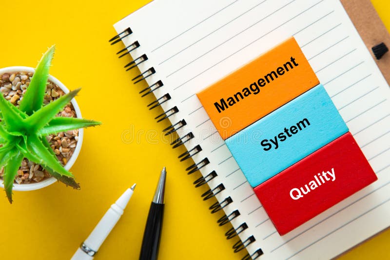 Colored Cubes with Words Quality Management and System Stock Photo ...