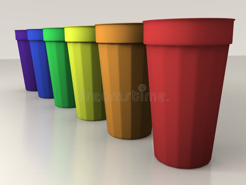 Colored Cups stock illustration. Illustration of blue - 13165048