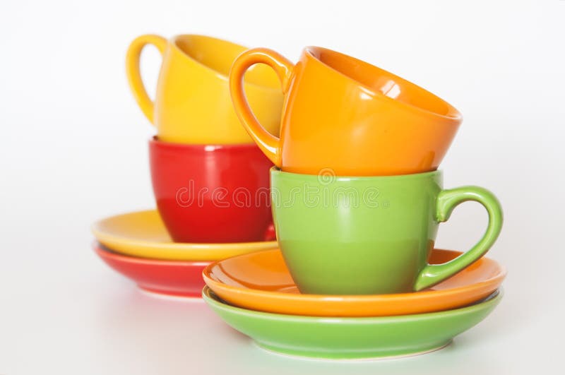 Colorfull cups stock image. Image of depth, purple, food - 9710313