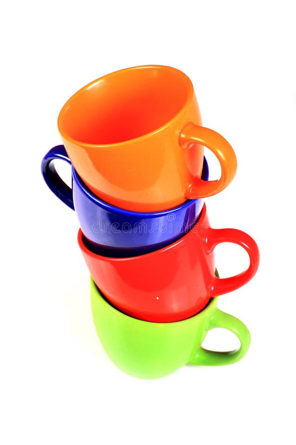 Colored cups stock image. Image of cups, colors, colored - 10292775