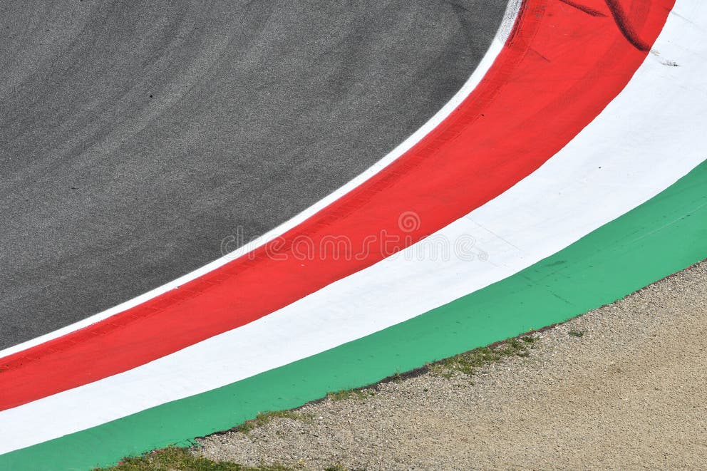 Colored Curb on a Racing Track Stock Photo - Image of prix, curb: 323151270