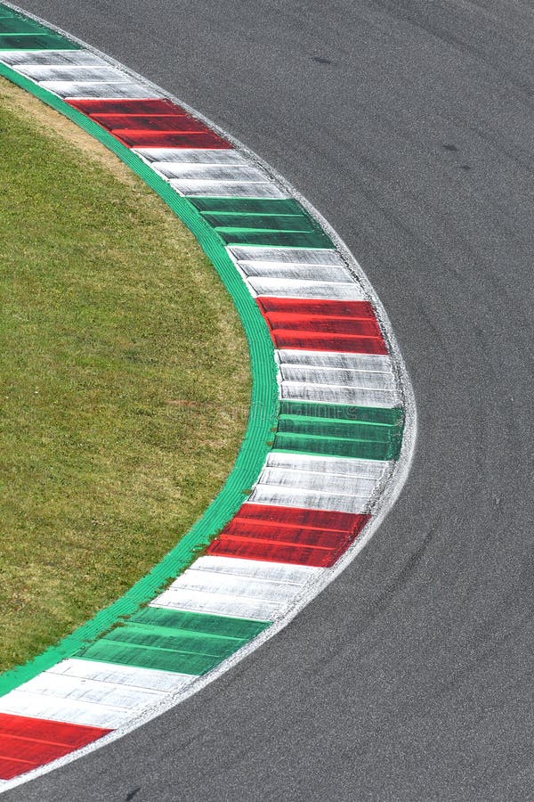 Colored Curb on a Racing Track Stock Image - Image of race, technology ...