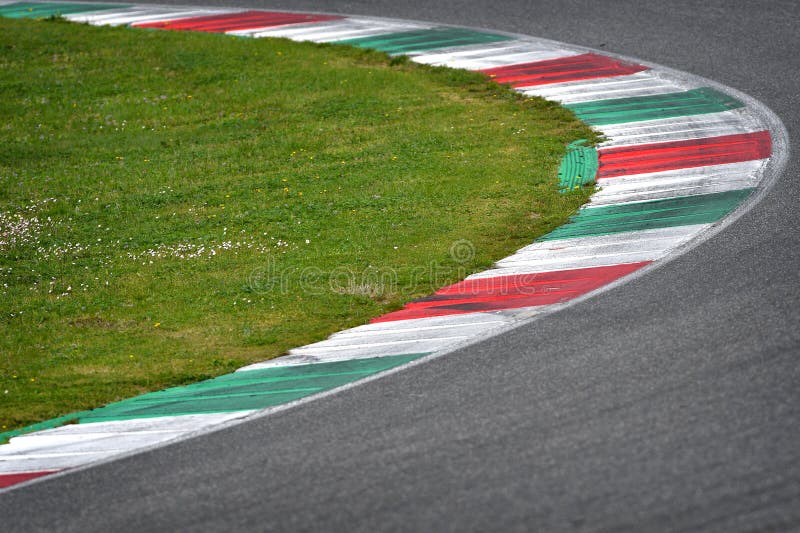 Colored Curbs on a Racing Track Stock Image - Image of venue, tarmac ...