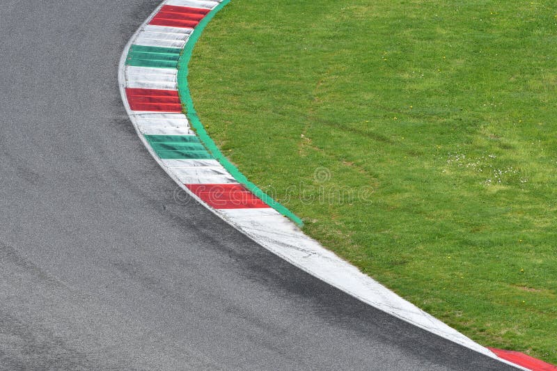 Colored curbs on track stock image. Image of motorsport - 333652261