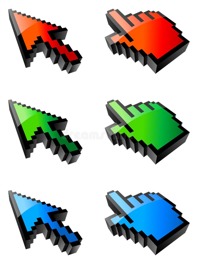 Colored Cursors Stock Illustrations – 35 Colored Cursors Stock ...