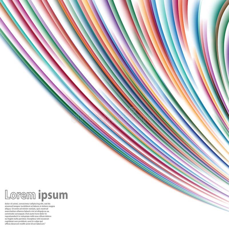 Colored Curved Blurred Lines Stock Vector - Illustration of element ...