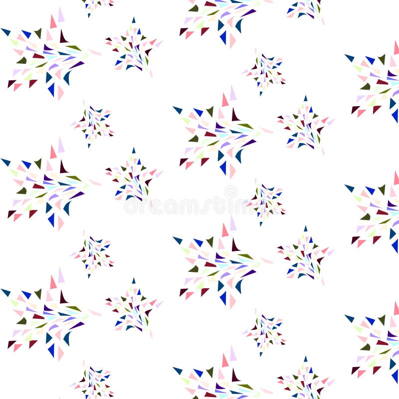 Colored Curved Elements Perform Star-shaped Shapes. 3d. Stock Image ...