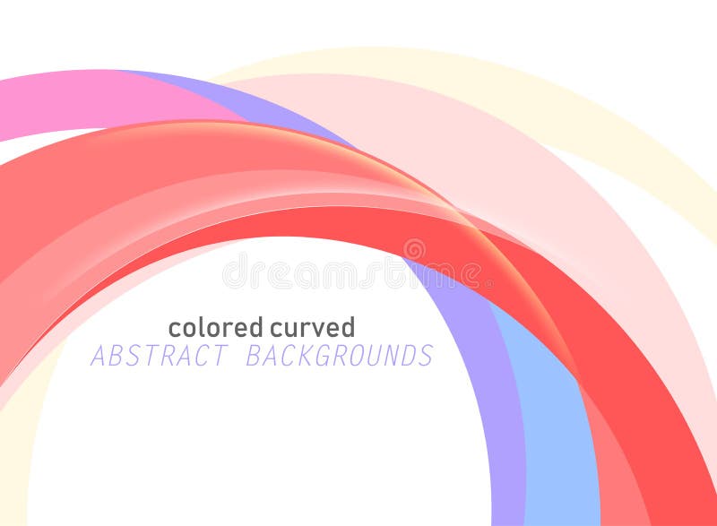 Colored Curved Scene on a White Stock Vector - Illustration of color ...