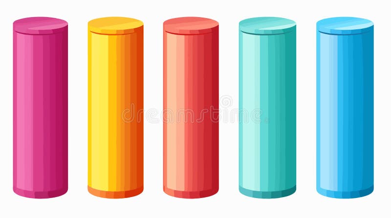 Colored Cylinders Vector Element Cartoon Stock Vector - Illustration of ...