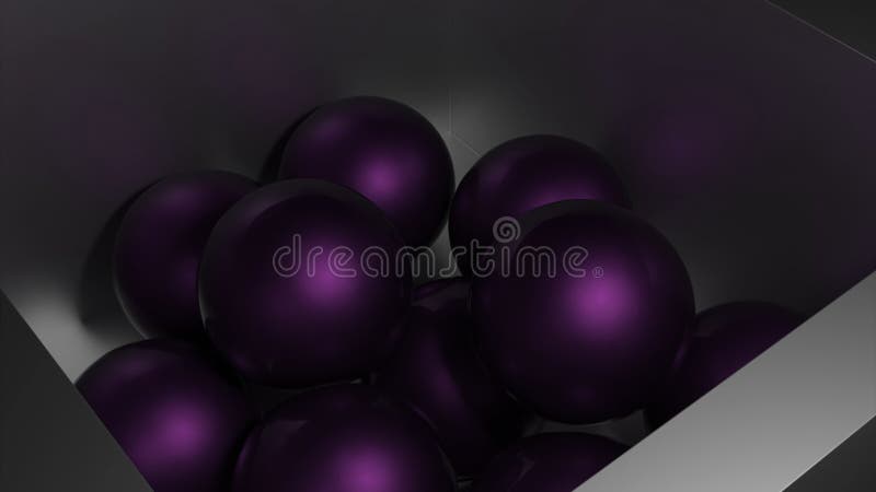 Colored 3d Balls Fall into Box. Design. 3D Balls with Rubber Structure ...