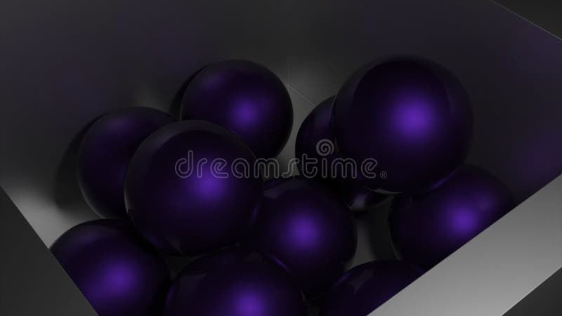 Colored 3d Balls Fall into Box. Design. 3D Balls with Rubber Structure ...
