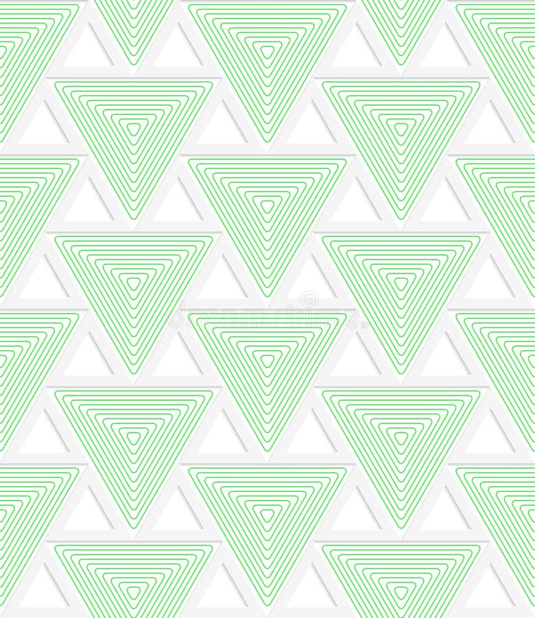 Colored 3D Green Rounded Triangles with Grid Stock Vector ...