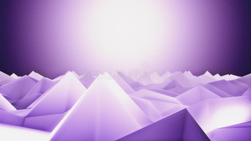 3D Purple Low Poly Mountains Lateral Scroll Loopable Background Stock ...