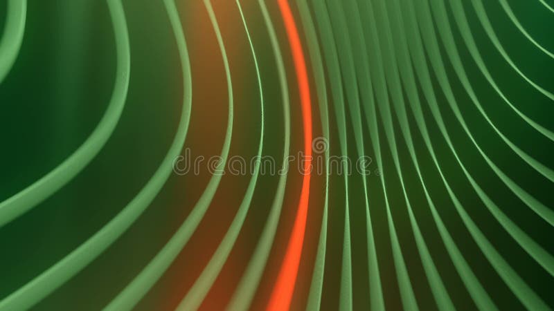 3d Render Abstract Background with Orange Motion Glowing Lines Loop ...