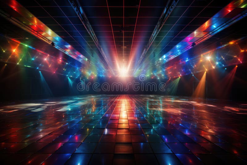 Colored Dance Floor in a Night Disco Club Stock Photo - Image of ...