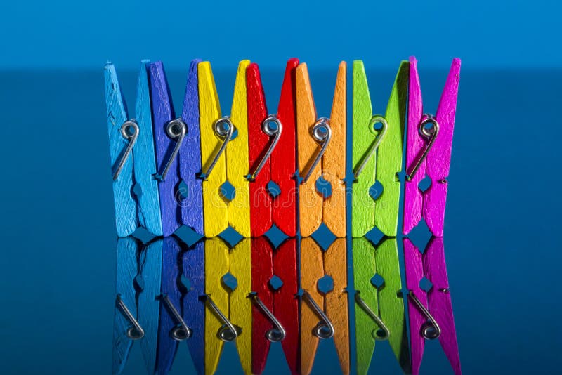 Colored Decorative Clothes Pegs Stock Image - Image of blue, abstract ...