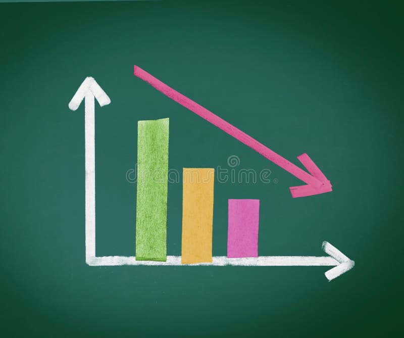 Colored Decreasing Bar Graph Stock Photo - Image of financial ...
