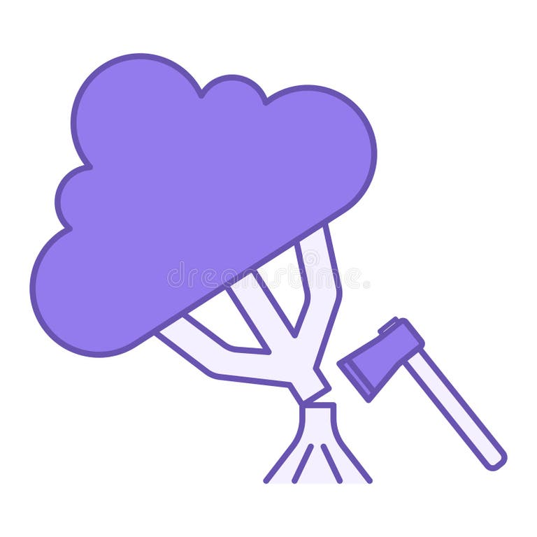 Colored Deforestation Icon. Stock Vector - Illustration of isolated ...