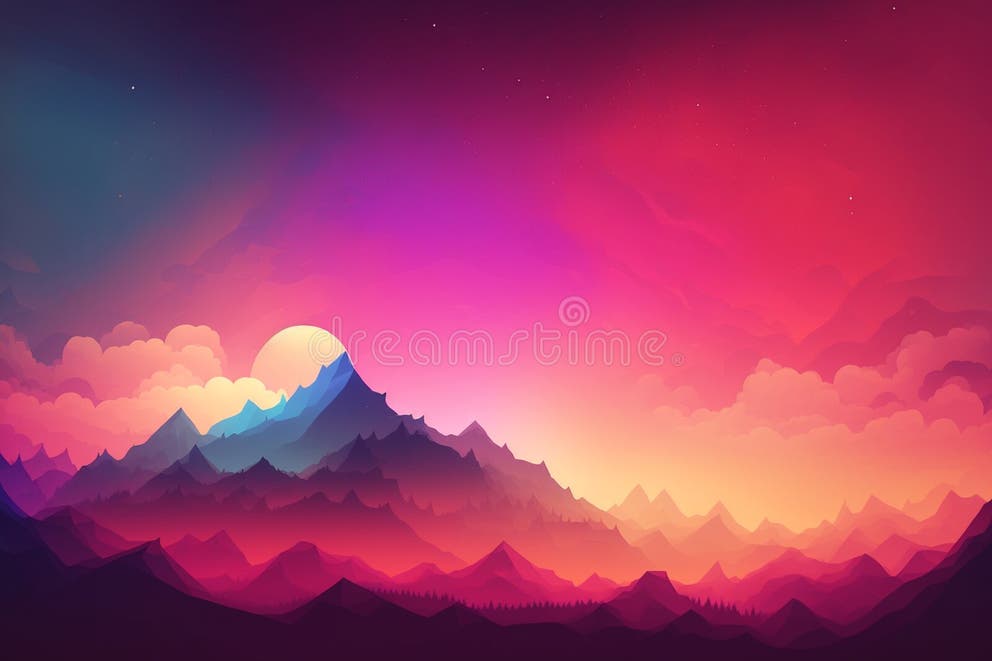 Colored Degraded Background Generative AI Stock Illustration ...