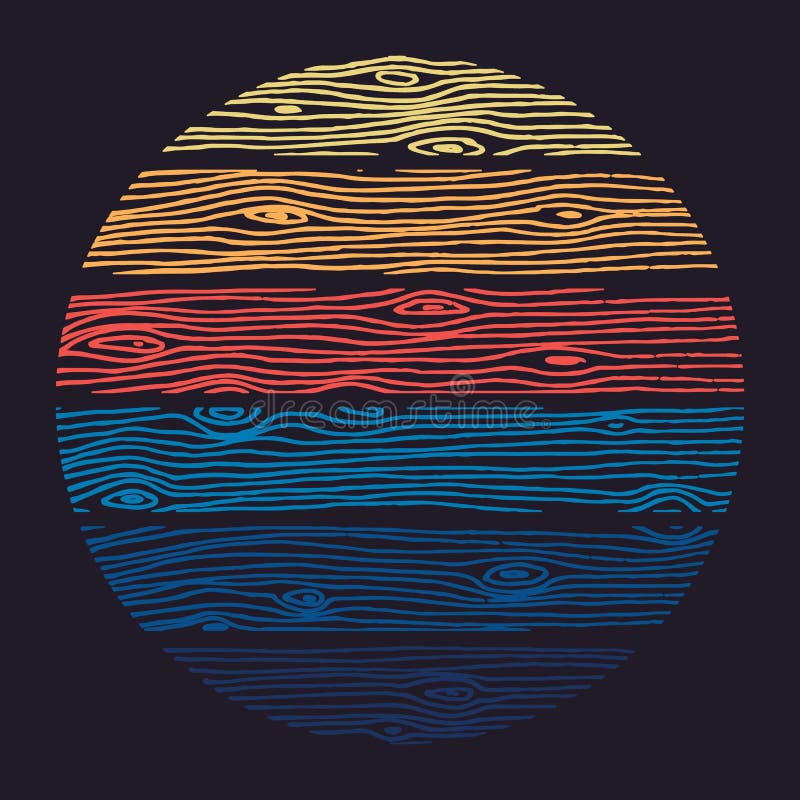 Colored Round Design of Background Wood Texture Stock Vector ...