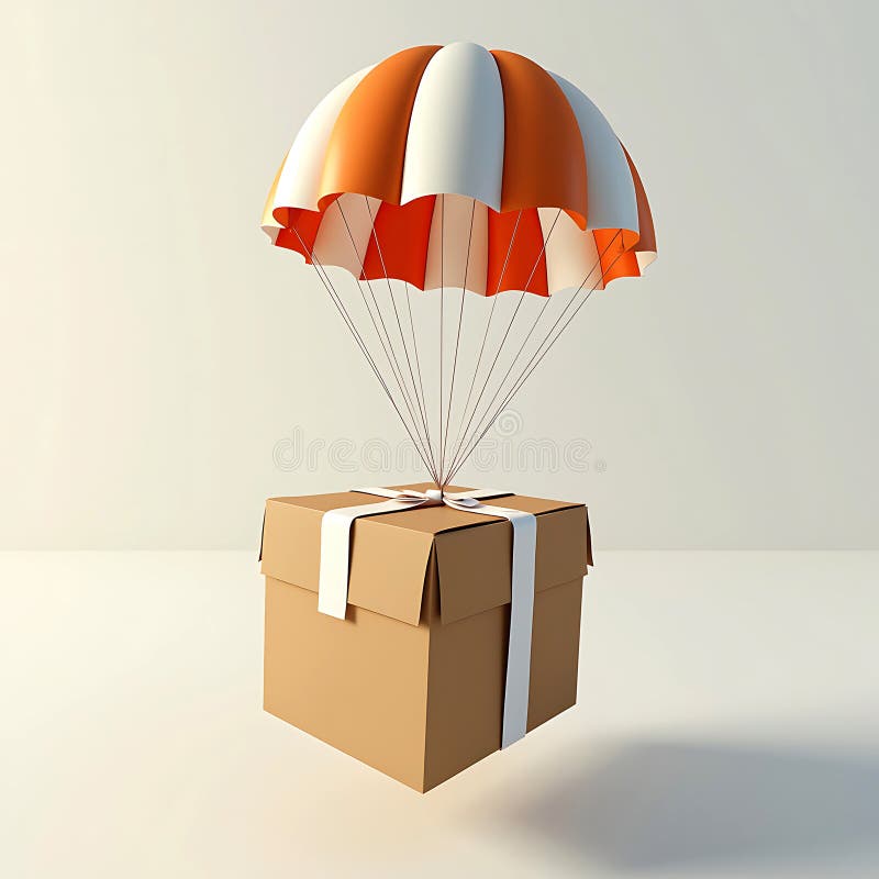 Colored Design Presenting a Package Prepared To Be Shipped . Gift Box ...