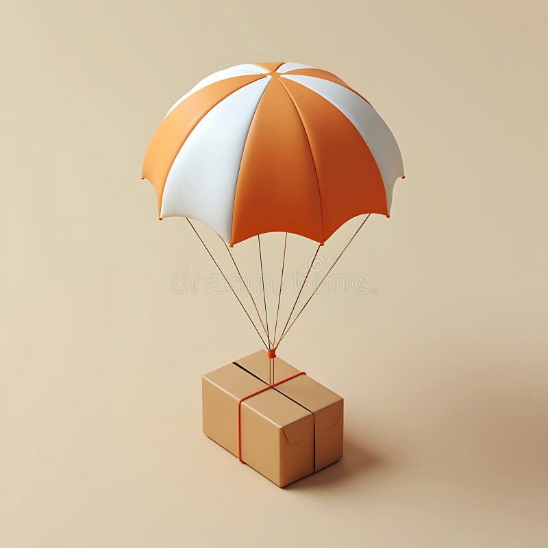 Design Presenting a Package Prepared To Be Shipped . Gift Box on a ...