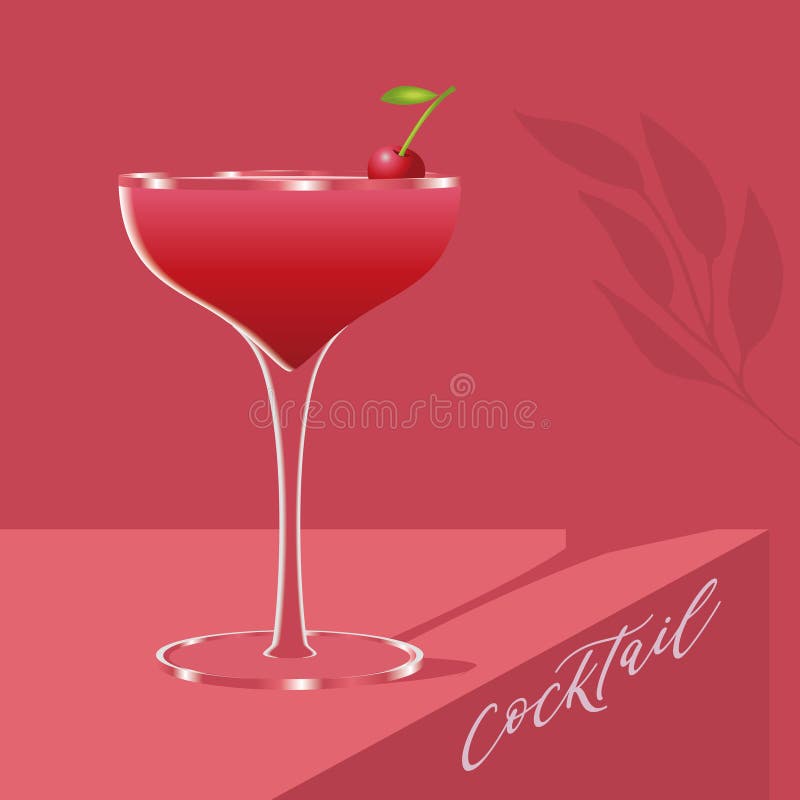 Colored Detailed Cocktail Vector Stock Illustration - Illustration of ...